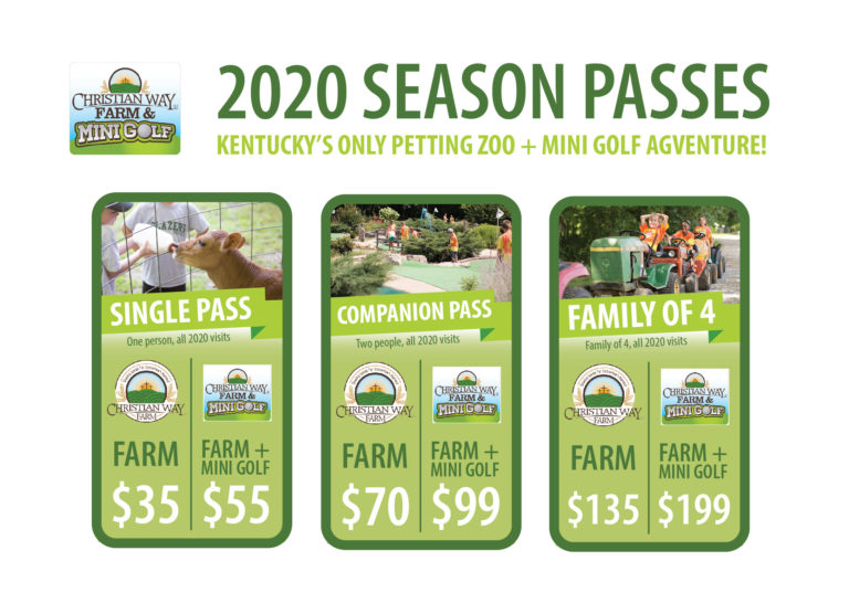 2020 Season Passes - Now Available! - Christian Way Farm & Mini Golf