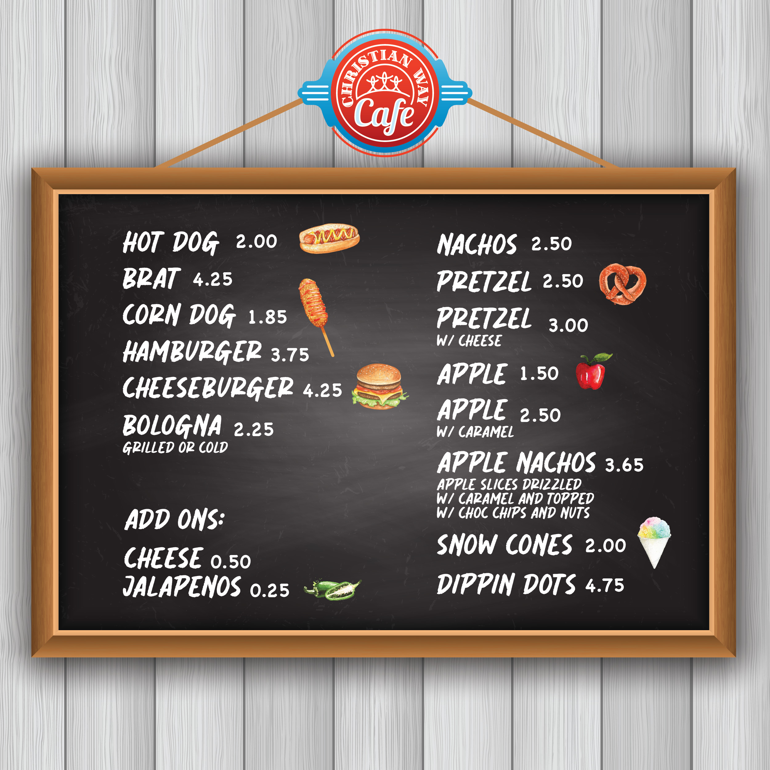 CWF Cafe Digital Menu - Christian Way Farm & Mini Golf